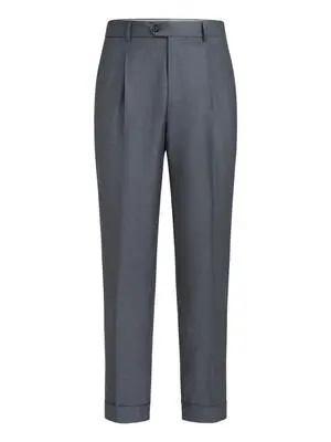 Brunello Cucinelli Super 150s Virgin-wool Batavia Trousers - Black