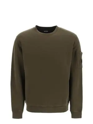 C.P. COMPANY Logo Plaque Crewneck Sweatshirt - Green