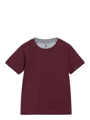 Brunello Cucinelli Cotton Jersey T-shirt - Deep Fuchsia