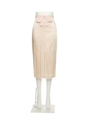 VALENTINO Valentino High Waist Midi Skirt With Bow Detail