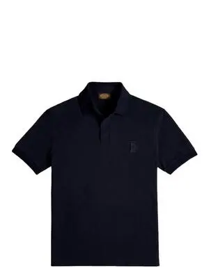 TOD'S Embroidered-logo Polo Shirt Blue
