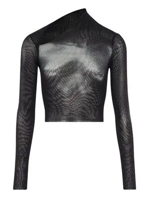 JEAN PAUL GAULTIER Asymmetric Collar T-shirt Black