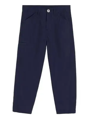 Brunello Cucinelli Cotton Crêpe Batavia Ergonomic Trousers - Blue