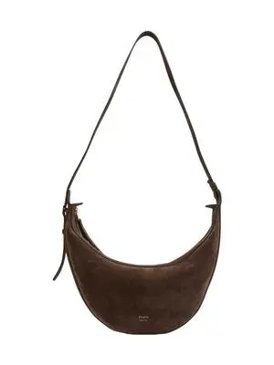 Khaite Augustina Suede Cross-Body Bag Green