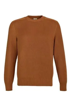 TOD'S Crew Neck Ribbed Sweater - Brown