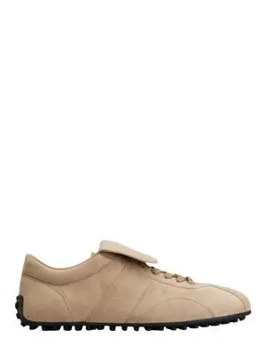 TOD'S Suede Round-toe Sneakers - Nude