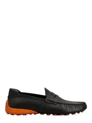 TOD'S Round-toe Loafers With Lamborghini Logo Heel - Black