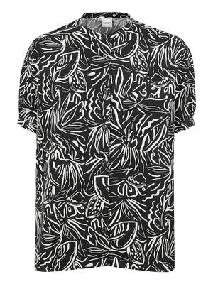 Aspesi Printed Short-sleeve Shirt - Black