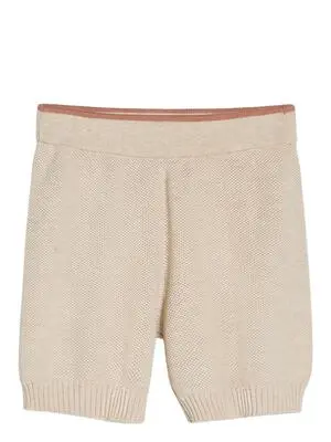 Brunello Cucinelli Cotton Honeycomb Knit Bermuda Shorts - Beige