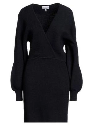 GANNI Knitted Mini Dress - Black
