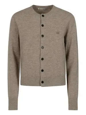 Acne Studios Acne Studios Long-Sleeved Crewneck Cardigan Gray