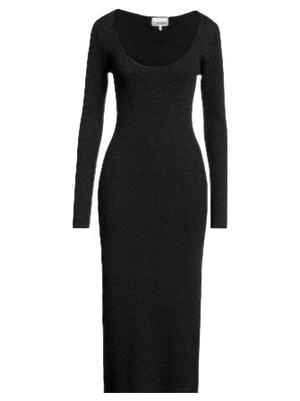 GANNI Knitted Midi Dress - Black