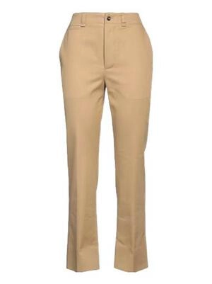 Saint Laurent High Waisted Straight Leg Trousers - Nude