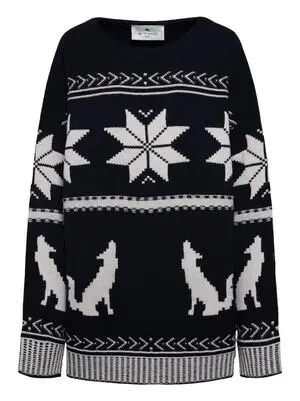 Etro Patterned Jacquard Knitted Jumper - Black