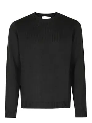 ROBERTO COLLINA Crew Neck Long Sleeve Sweater - Black