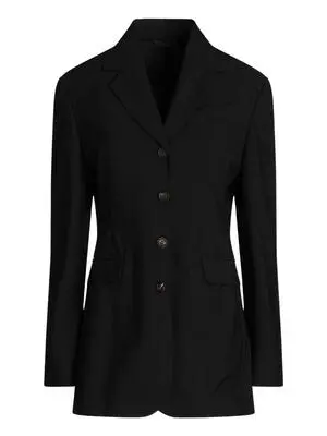 Brunello Cucinelli Single-breasted Cool Wool Blazer - Black