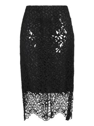 Burberry Lace Midi Skirt - Black