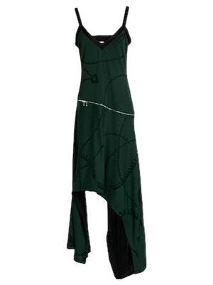 Burberry Asymmetrical V-neck Sleeveless Crepe Jacquard Maxi Dress - Black