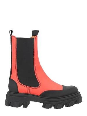 GANNI Two-tone Leather Chelsea Boots - Green