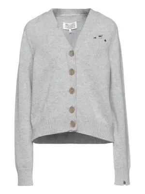 MAISON MARGIELA Long Sleeve V-neck Cardigan - Gray