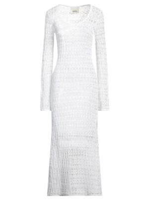 Isabel Marant Étoile Crochet Knit Flared Maxi Dress - White