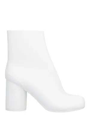 MAISON MARGIELA Maison Margiela Round Toe Geometric Heel Ankle Boots White