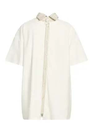 MAISON MARGIELA Maison Margiela Short Sleeve Jersey Poplin Shirt