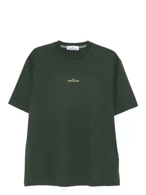 Stone Island Compass Printed Crewneck T-shirt - Green