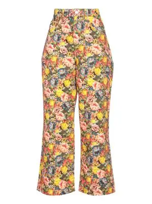 MARNI Marni Floral Print Denim Straight-Leg Pants