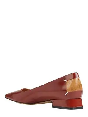 MAISON MARGIELA Maison Margiela Minimalist Patent Leather Ballet Flats Brown