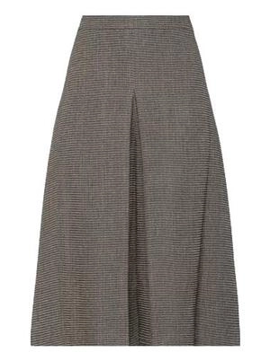 MAISON MARGIELA Plaid Midi Skirt - Gray