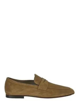 TOD'S Tod's Almond Toe Slip-On Loafers With Monogram