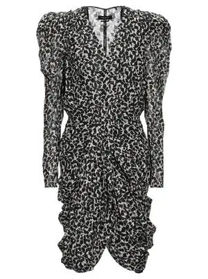 Isabel Marant Étoile Two-tone V-neck Midi Dress - Black