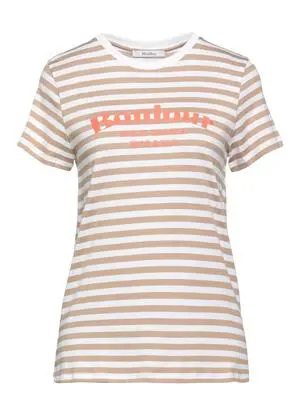 Max Mara Striped Crewneck T-shirt - White