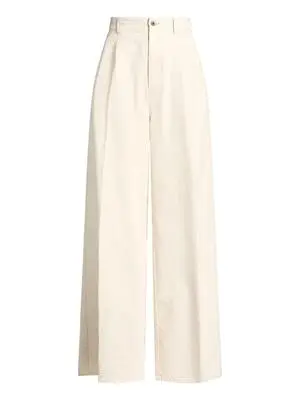 MAISON MARGIELA Wide-leg Canvas Trousers - White