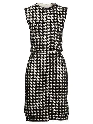 BURBERRY Burberry Sleeveless Knit Houndstooth Dress