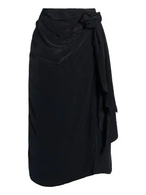 FARM RIO Farm Rio Asymmetrical Pleated Midi Skirt