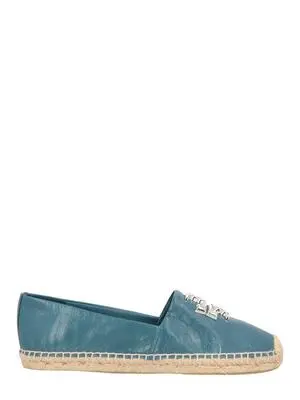 Tory Burch Leather Espadrilles With Appliqués - Blue