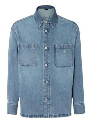 Fendi Light Blue Denim Shirt Blue