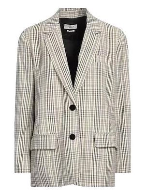 Isabel Marant Étoile Single-breasted Tartan Blazer - Nude