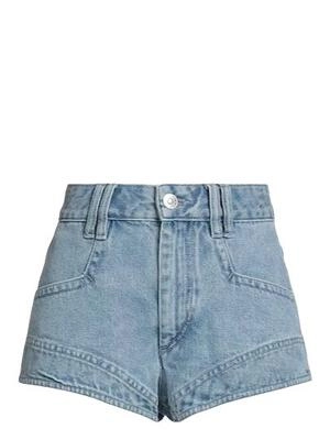 Isabel Marant Étoile High Waisted Denim Hot Pants - Blue