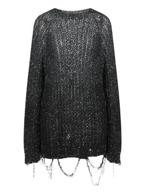 MAISON MARGIELA Solid Color Knitted Top - Black