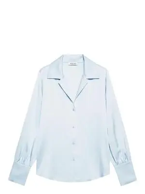 ANINE BING Long Sleeve Button-up Shirt - Light Blue