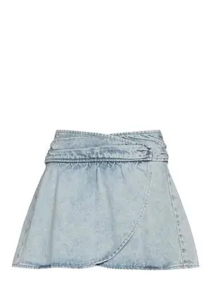 Isabel Marant Étoile Light Wash Denim Flared Skirt - Gray