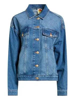 Farm Rio Long-sleeved Denim Jacket - Blue