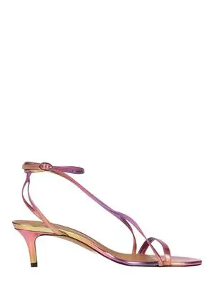 Isabel Marant Étoile Metallic Leather Ankle Strap Sandals - Nude