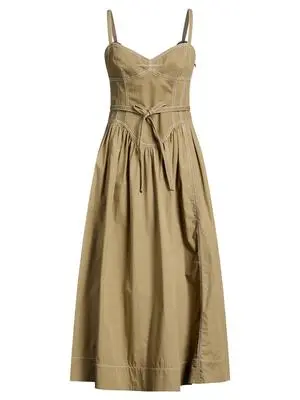 TORY BURCH Tory Burch Sleeveless Sweetheart Neckline Denim Dress