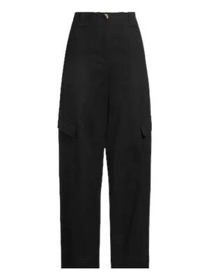 GANNI High Waist Cargo Pants - Black
