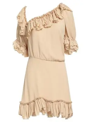 SAINT LAURENT Saint Laurent Ruffled Crepe Dress