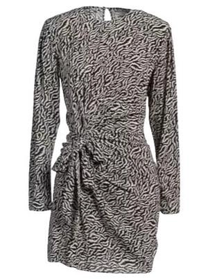 Isabel Marant Étoile Two-tone Printed Mini Dress - Gray